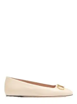 Valentino Garavani VLogo Signature Ballerina Butter