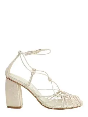 FORTE_FORTE Woven Strappy Sandals - Neutrals