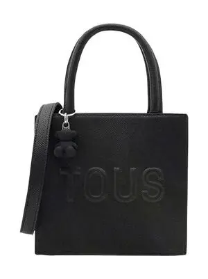 TOUS Mini Cube Embossed Tote - Black