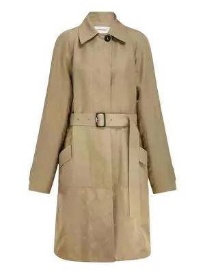 FERRAGAMO Duster Coat With Satin Inserts - Neutrals