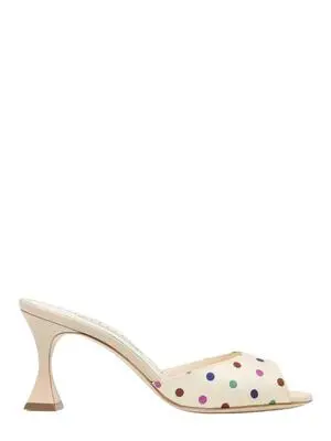 Manolo Blahnik 70mm Polka-dot Sandals - Neutrals
