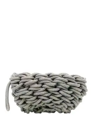 Alienina Lina Woven Clutch Grey