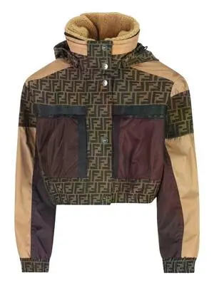 Fendi Monogram-pattern Ski Jacket - Brown