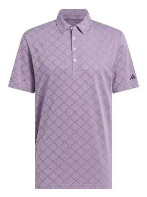 Adidas Ultimate365 Hounds Jacquard Polo Shirt - Powder Plum Aurora Plum