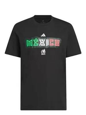Adidas World Cup 2026 Mexico Home Graphic Tee Shirt - Black
