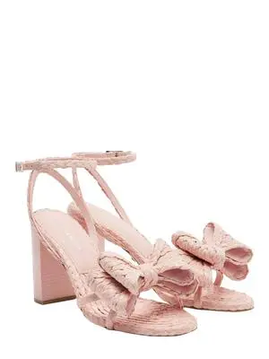 Mach & Mach Cadeau Raffia-effect Sandals - Pink