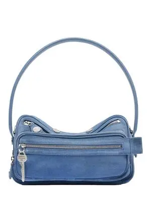 Acne Studios Camero Party Suede Shoulder Bag - Blue