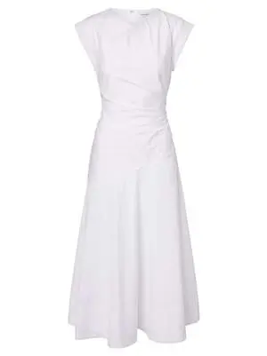 Veronica Beard Lisette Cotton-blend Midi Dress - White