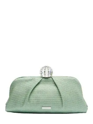 AQUAZZURA Tequila Embellished Clutch - Green