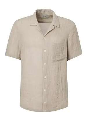Le Kasha Linen Bowling Shirt - Beige