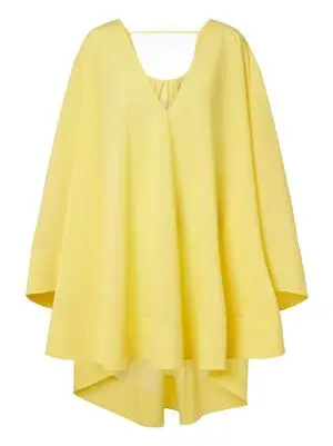 Jacquemus Paysan Cotton-blend Poplin Minidress - Yellow