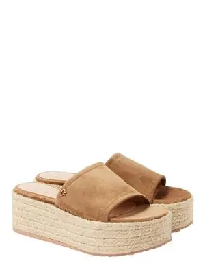 GIANVITO ROSSI Suede Espadrille Platform Sandals - Multicoloured