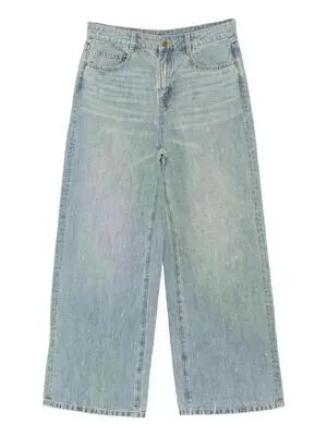JNBY Pin-embellished Wide-leg Jeans - Blue