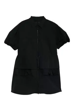 JNBY Drawstring Puff-sleeve Dress - Black