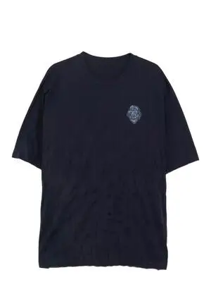 CROQUIS Graphic-print Pleated T-shirt - Blue