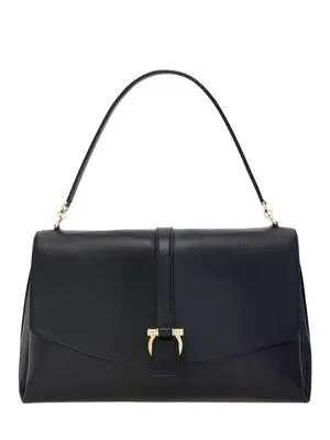 FERRAGAMO Front Flap Shoulder Bag - Black