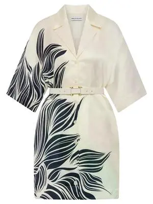 Rebecca Vallance Printed Belted Mini Dress - Neutrals
