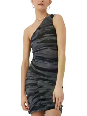 SAMSOE SAMSOE One-shoulder Mini Dress - Grey