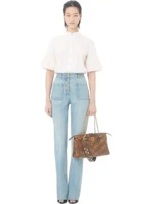 Valentino Garavani Embroidered Cotton Poplin Shirt - White