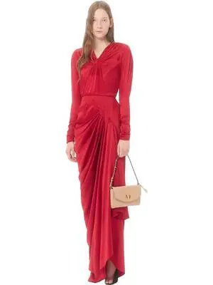 Valentino Garavani Crepe Satin Gown - Red