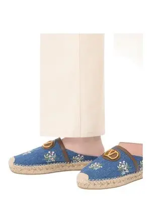 Valentino Garavani Vlogo Signature Mules - Denim