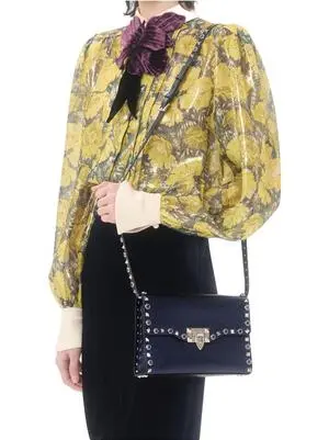 Valentino Garavani Rockstud Small Shoulder Bag - Navy