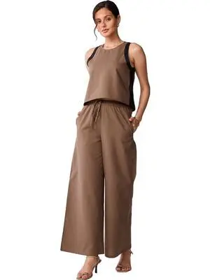 REISTOR Wide-leg Drawstring Pants - Brown