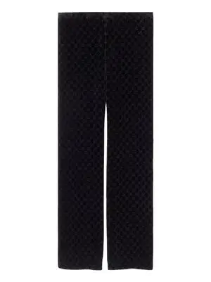 Gucci Gg Velvet Trousers - Black