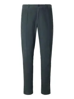 SLOWEAR Straight-leg Cotton-corduroy Trousers - Green