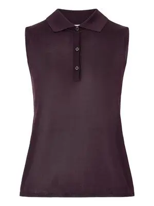 Veronica De Piante Selma Silk Polo Shirt - Purple