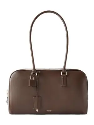 TOM FORD Leather Shoulder Bag Chocolate