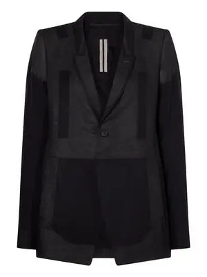 Rick Owens Paneled Cotton Blazer - Black