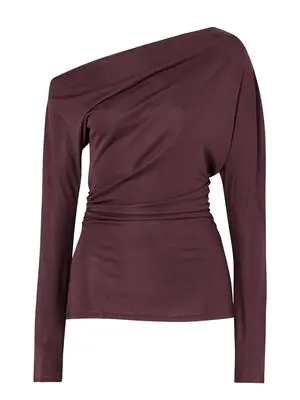 Tove Blake Draped Top Dark Purple