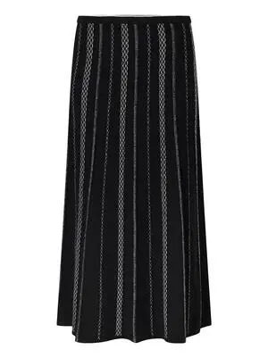 Proenza Schouler White Label Morena Striped Jacquard-knit Maxi Skirt - Black