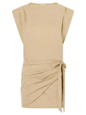 Isabel Marant Marielle Draped Mini Dress - Neutrals