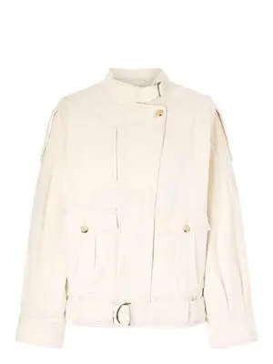 Isabel Marant Isalya Belted Denim Jacket - Ecru