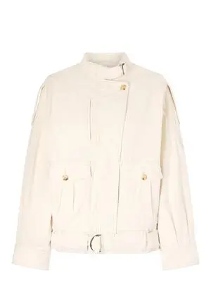 Isabel Marant Isalya Belted Denim Jacket - Ecru