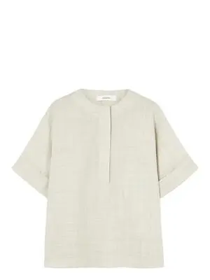 JOSEPH Yani Wool-twill Blouse - Off-white