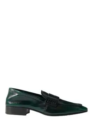 Dries Van Noten Glossed-leather Penny Loafers - Green