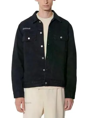 PANGAIA Buttoned Denim Jacket - Black