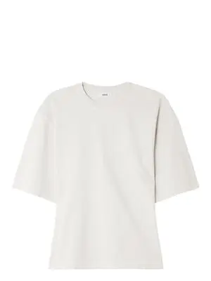 AGOLDE Storey Cotton-Jersey T-Shirt Cream