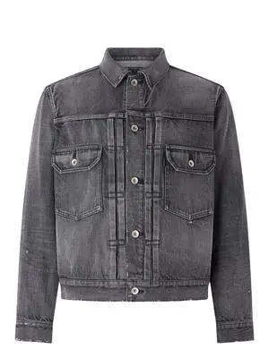Sacai Distressed Denim Jacket - Gray