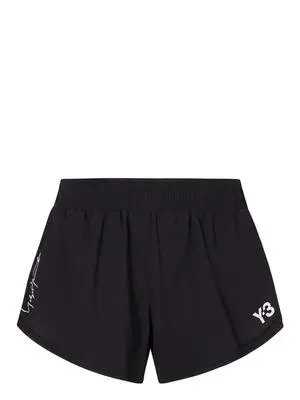 ADIDAS ORIGINALS Y-3 Printed Crinkled-shell Shorts - Black