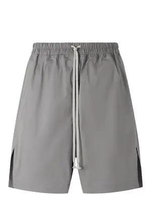 Rick Owens Straight-leg Stretch-cotton Poplin Shorts - Gray
