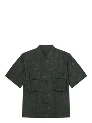 Sacai Layered Floral-print Woven Shirt - Green