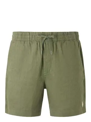 Polo Ralph Lauren Straight-leg Linen Drawstring Shorts - Green
