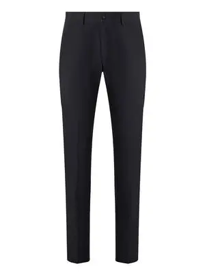Massimo Alba Mauko Straight-leg Cotton Trousers - Blue