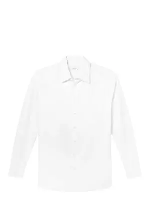 LARDINI Naven Cotton And Silk-blend Shirt - White