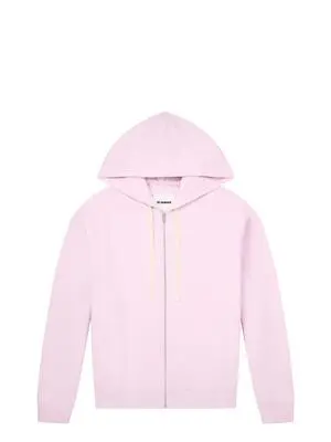 JIL SANDER Cotton-jersey Zip-up Hoodie - Pink