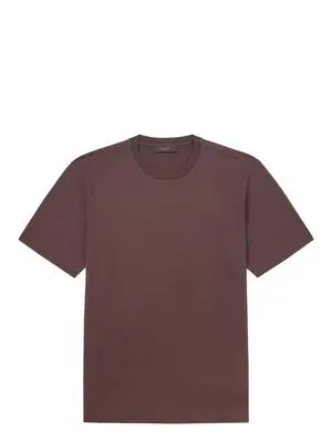 SLOWEAR Cotton And Silk-blend Jersey T-shirt - Brown